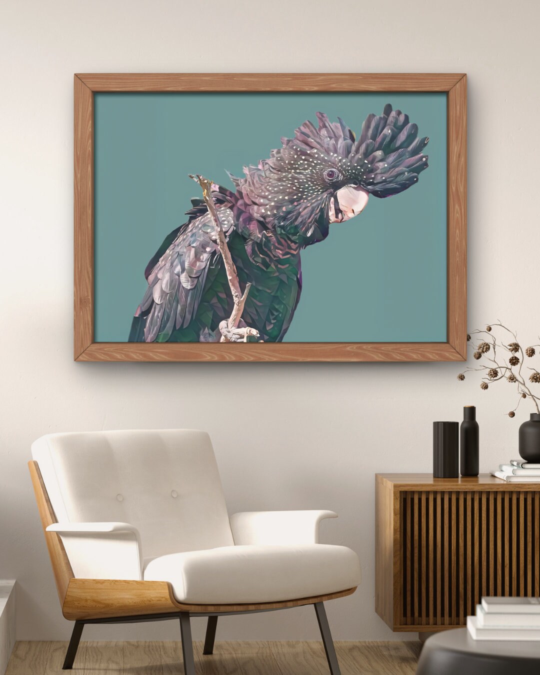 Cheeky Australian Black Cockatoo, Digital Download, Bird Print, Wall ...