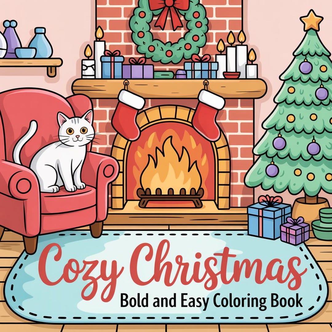 Festive Holiday Designs ,digital Download,105 Christmas Coloring Pages ...