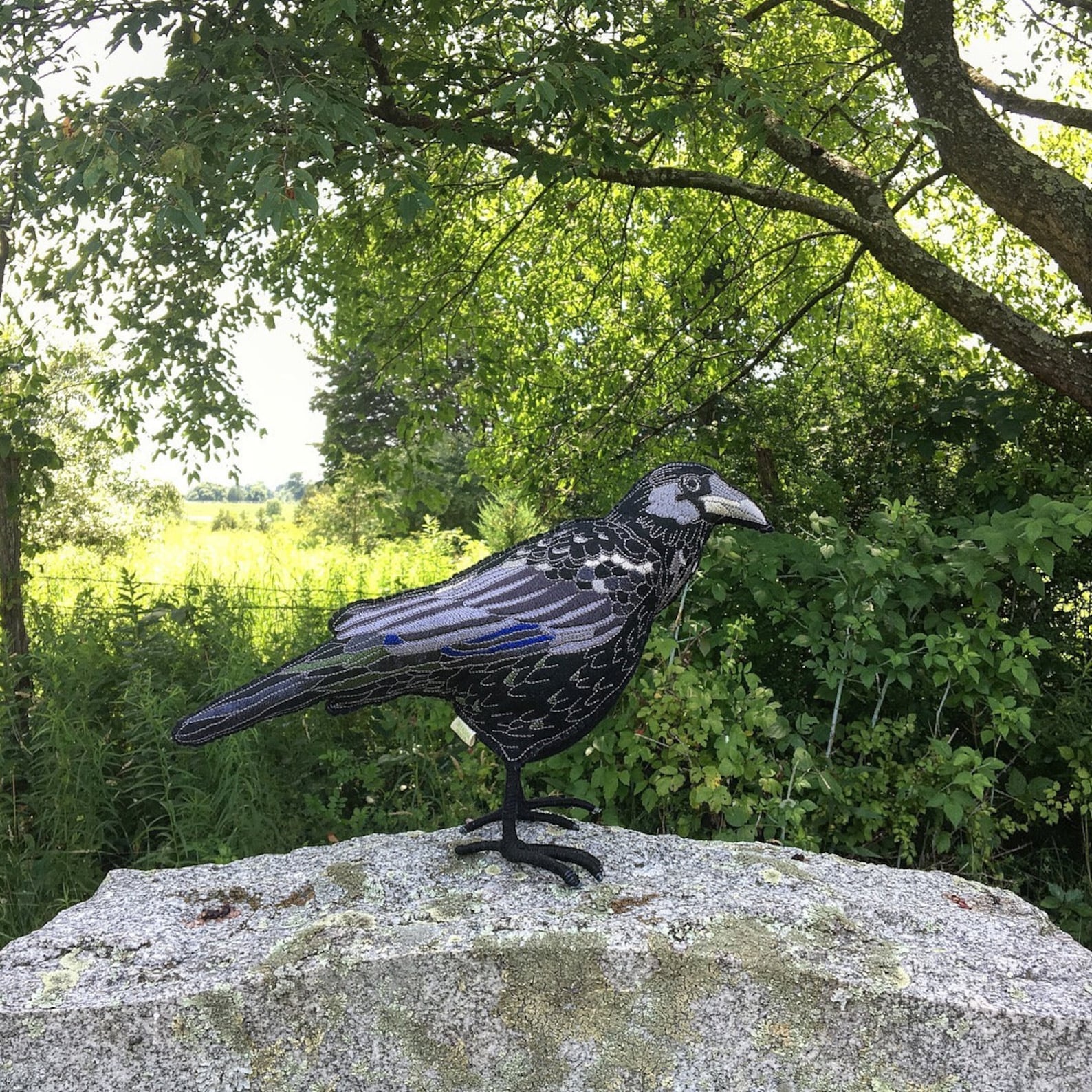 Felt Raven Gift for Bird Lover Felt Raven Sculpture Fiber | Etsy