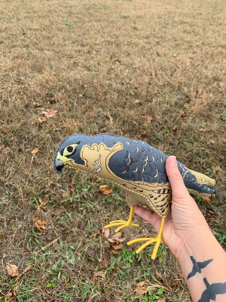 Felt Peregrine Falcon Fiber Art Bird Felt Falcon Gift for | Etsy