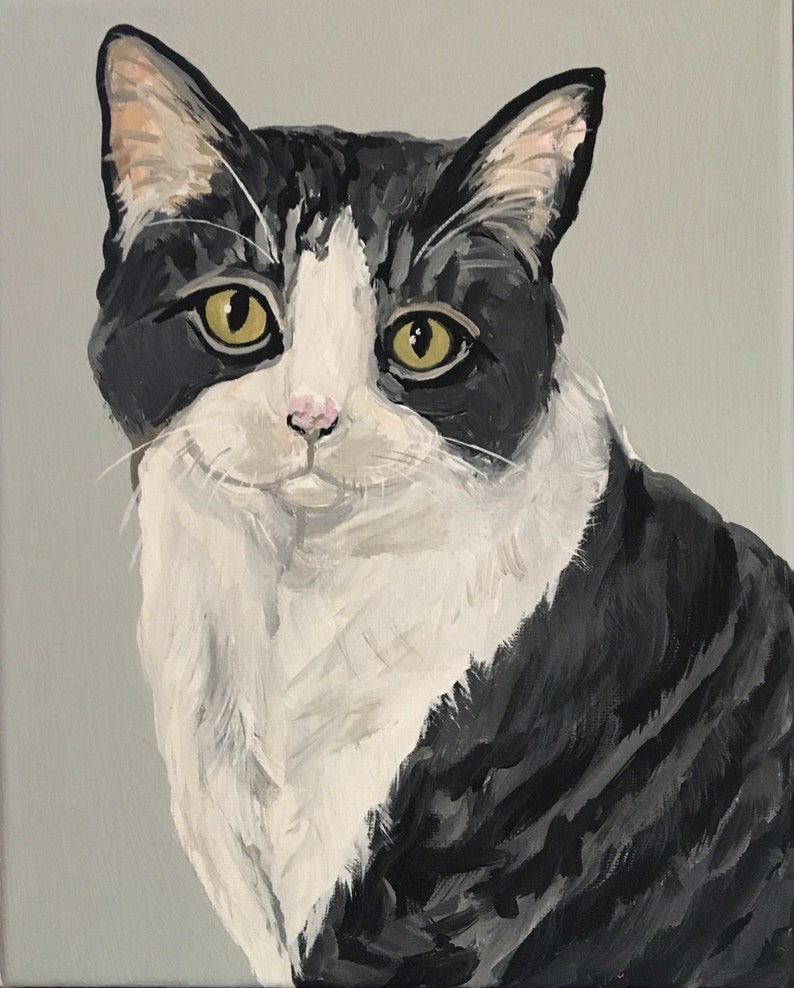 Custom Cat Portrait Custom Cat Painting Custom Pet Portrait - Etsy