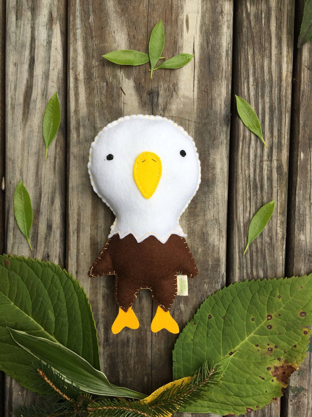 Felt Stuffed Bald Eagle, Felt Eagle Toy, Stuffed Eagle, Woodland ...
