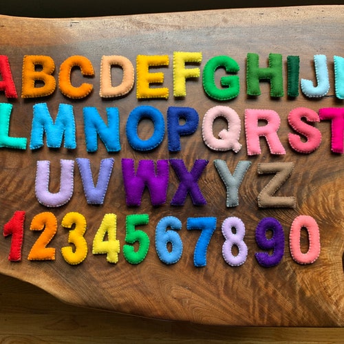 Colorful Felt Alphabet Felt Alphabet Felt Letters | Etsy