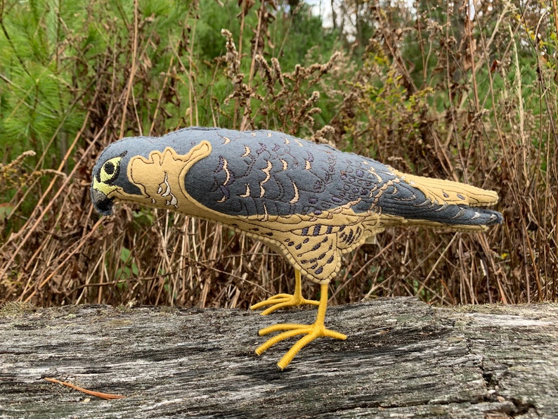 Felt Peregrine Falcon Fiber Art Bird Felt Falcon Gift for | Etsy