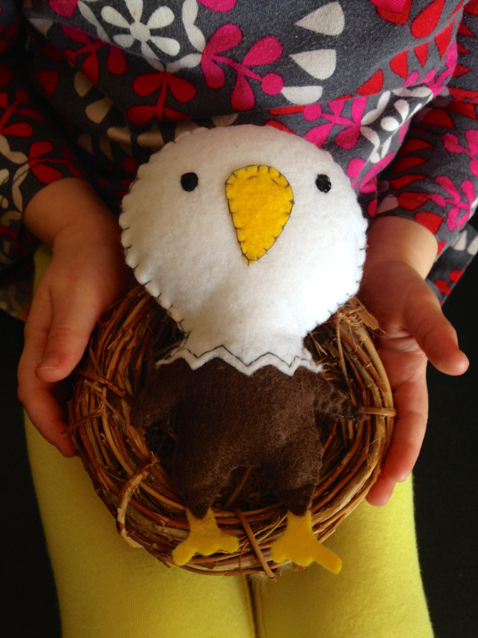 Felt Stuffed Bald Eagle Felt Eagle Toy Stuffed Eagle | Etsy