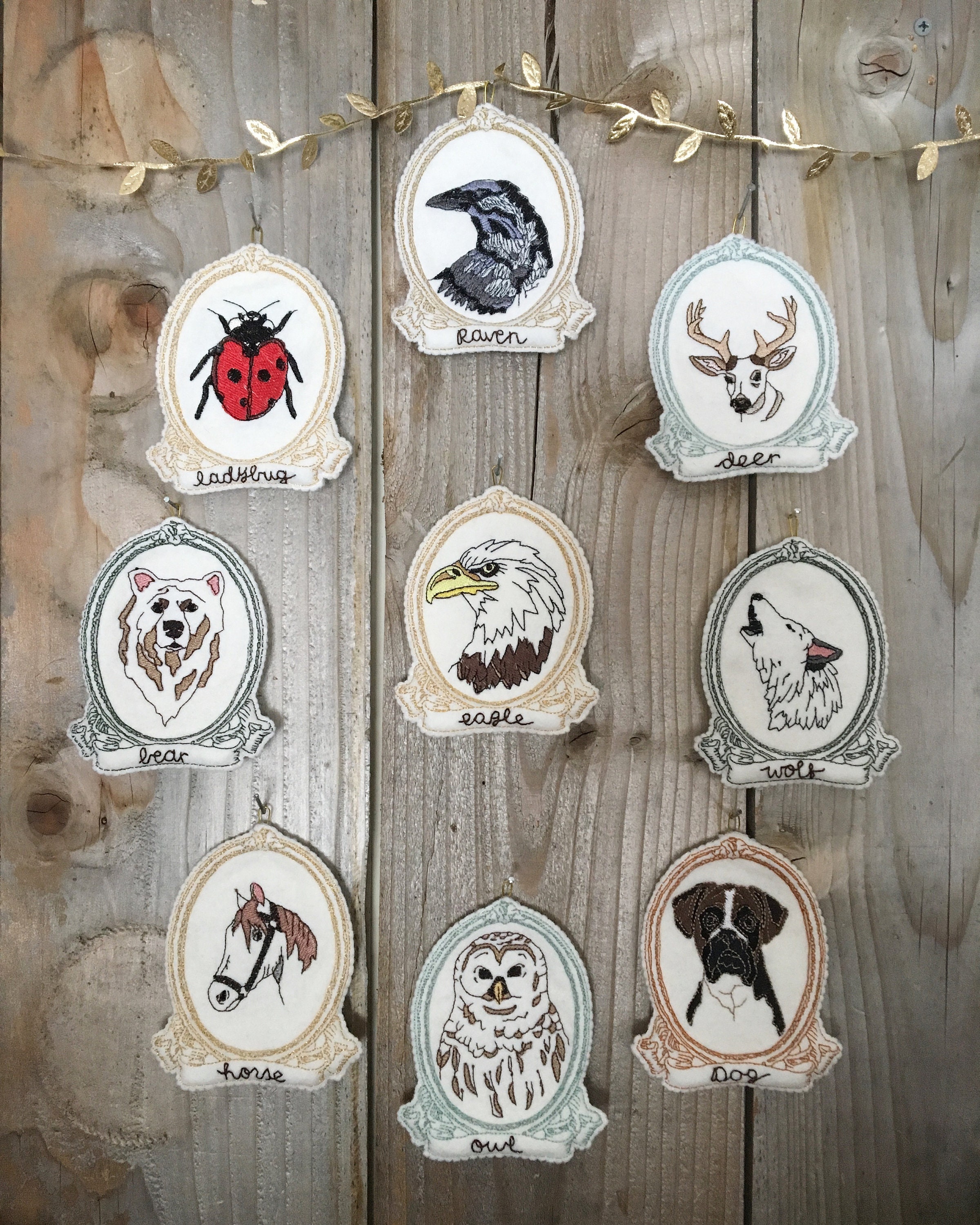 Embroidered Hawk Guide Bird Guide Animal Guide Felt Framed | Etsy