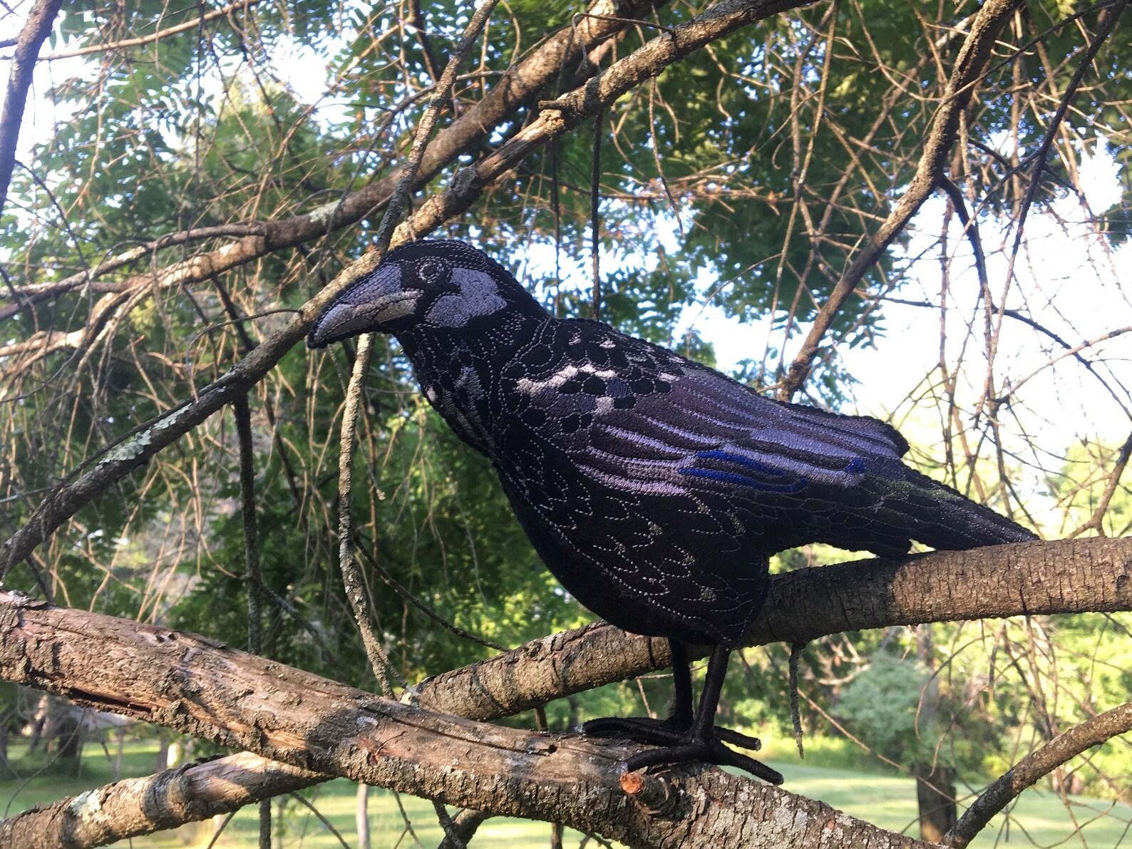 Felt Raven Gift for Bird Lover Felt Raven Sculpture Fiber | Etsy