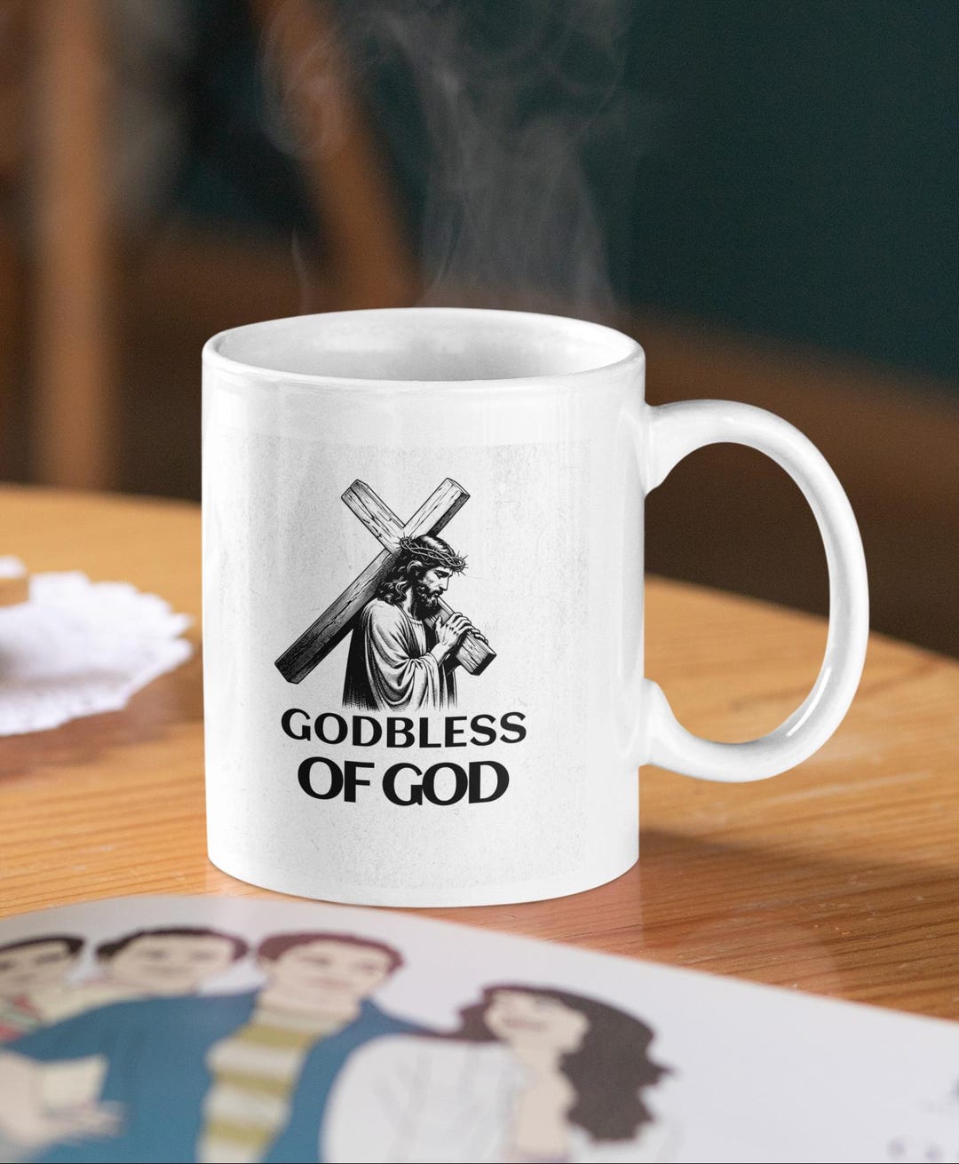 Jesus on the Cross Mug- Religious Art Mug- Spirituality Mug With Jesus ...