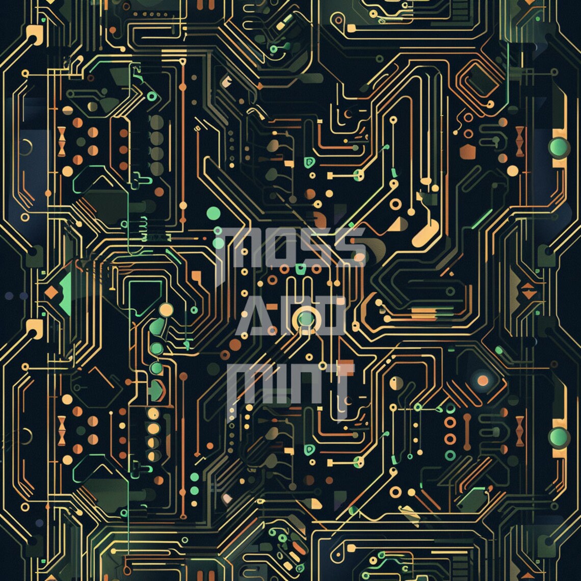 Futuristic Circuit Board Digital Paper - Etsy