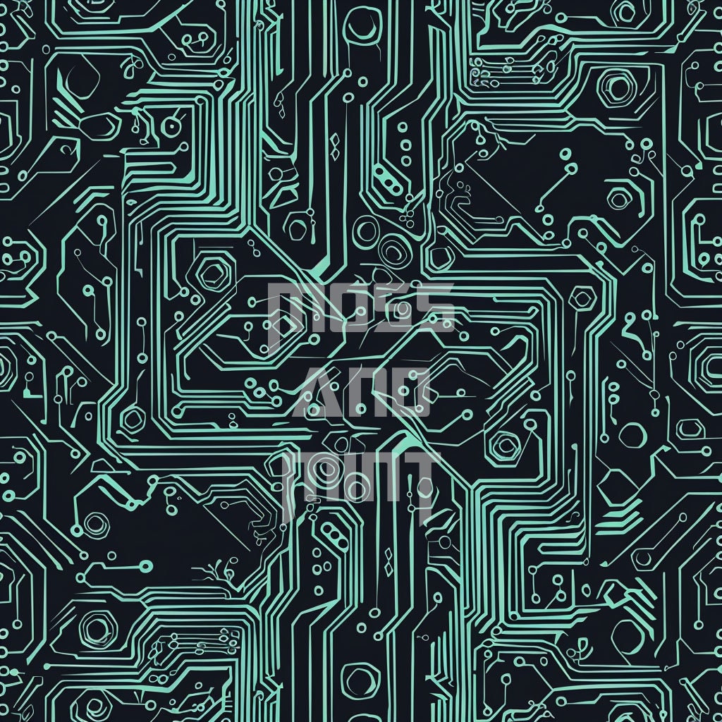 Futuristic Circuit Board Digital Paper - Etsy