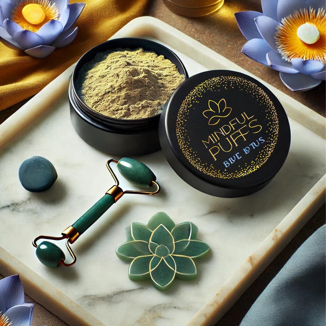 Organic Blue Lotus Face Mask Powder With Guasha Included| Revitalizing ...