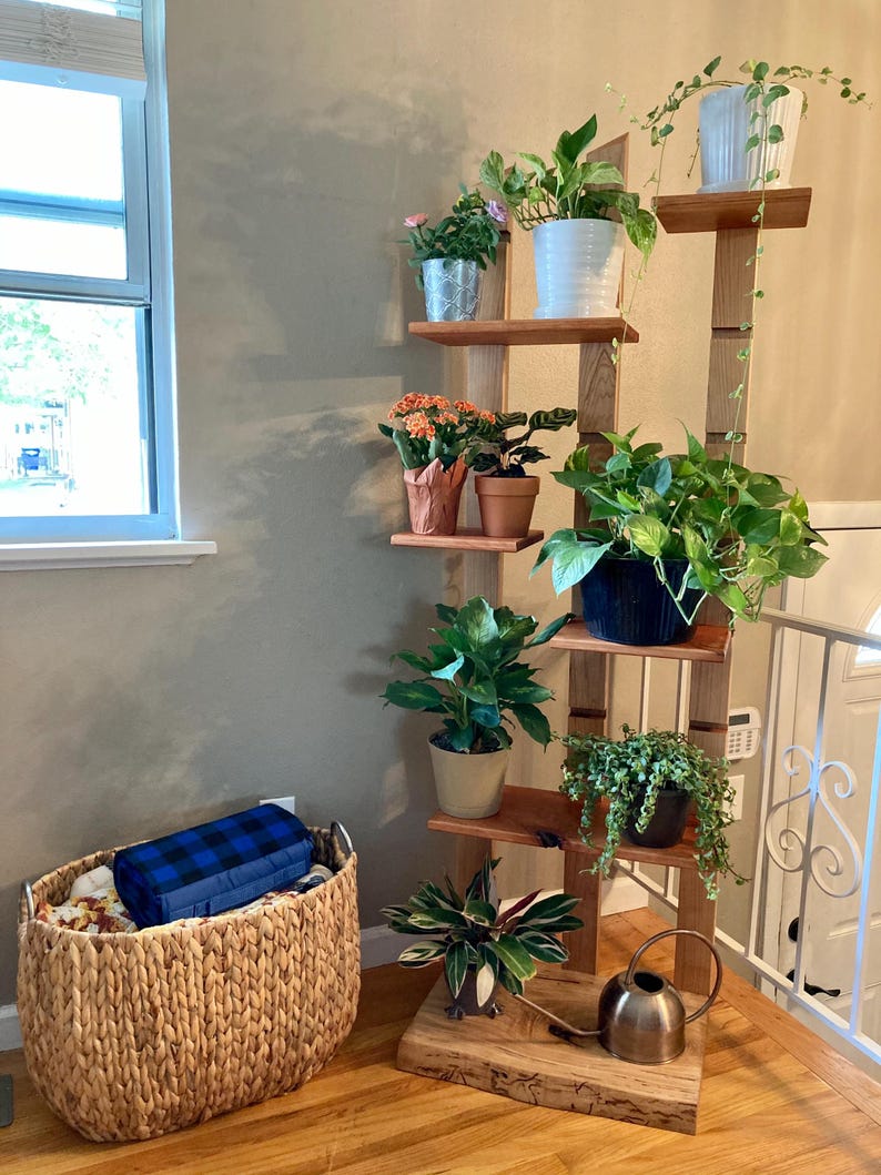 Modular Elm & Maple Plant Stand – Customizable Shelf System With ...