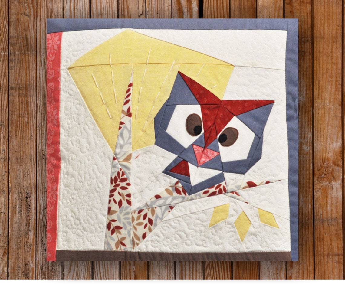 Peeping Owl 12 X 12 Quilt Block Pattern - Etsy