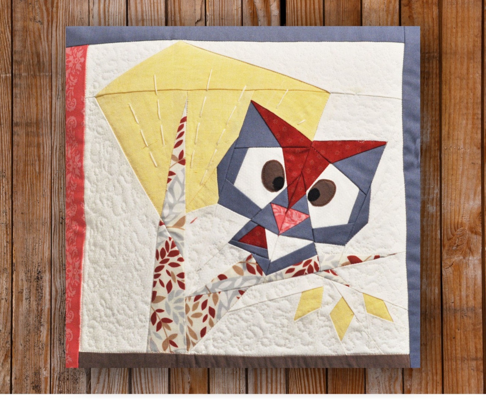 Peeping Owl 12 X 12 Quilt Block Pattern - Etsy