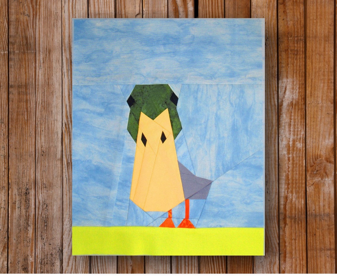 Peeping Duck 8 X 10 Quilt Block Pattern - Etsy