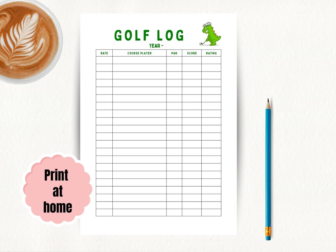 Golf Course Record Golf Printables, Simple Golf Score Tracker, Golfing ...