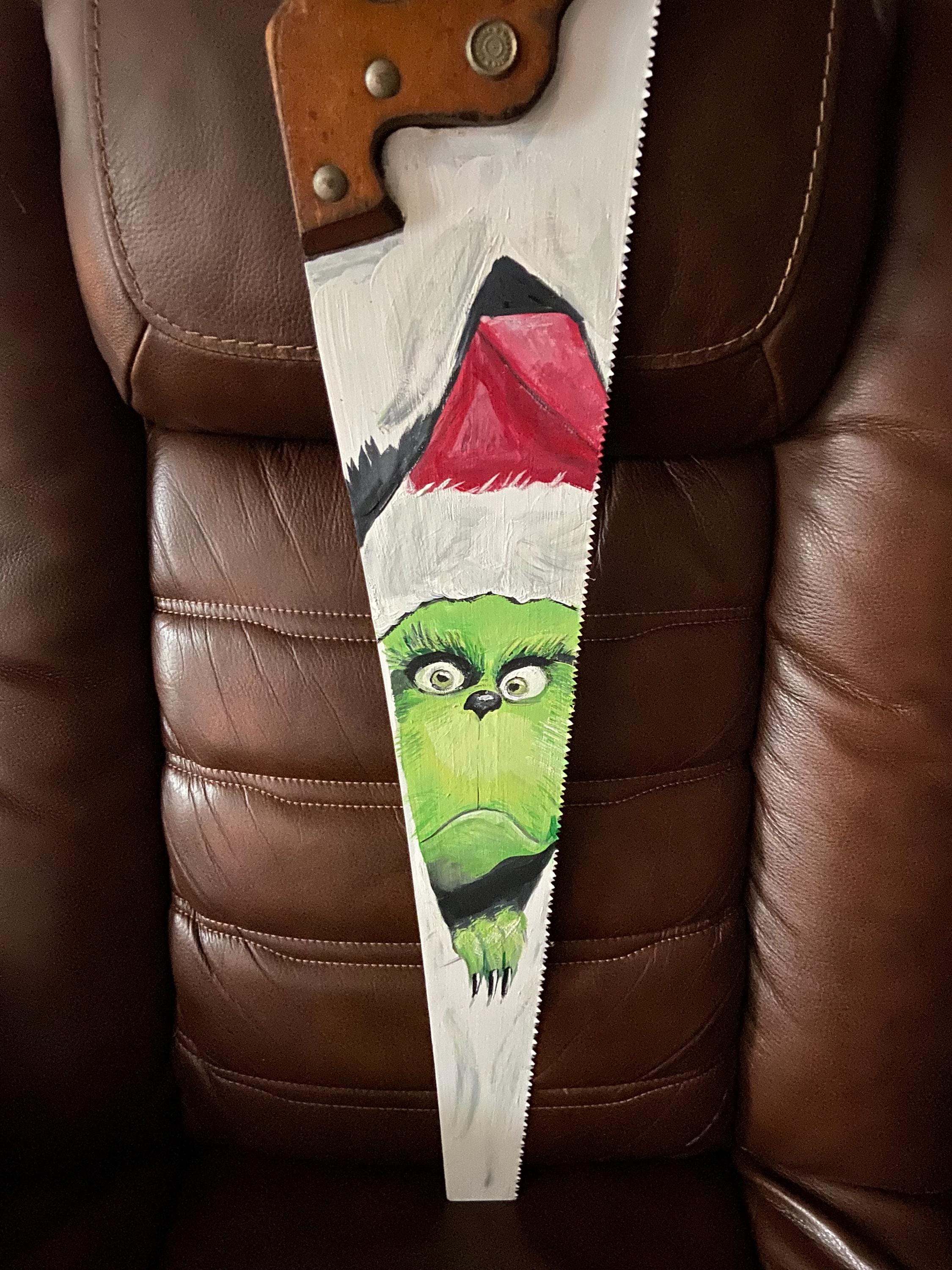 Mr Grinch Painted Saw - Etsy