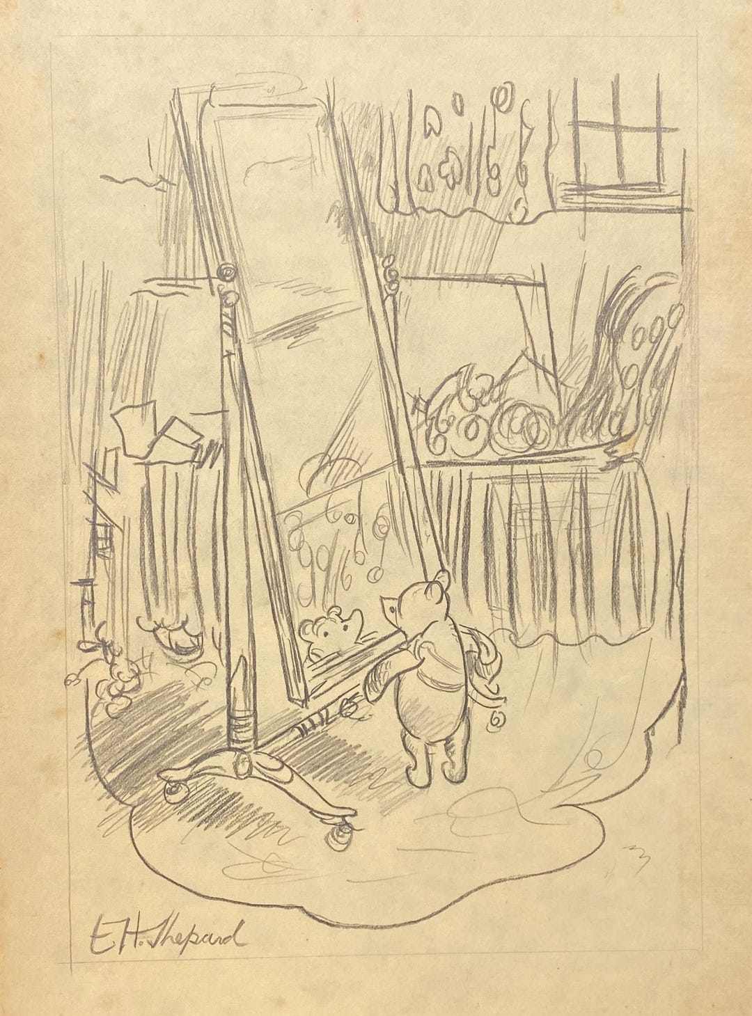E. H. Shepard Drawing on Paper - Etsy