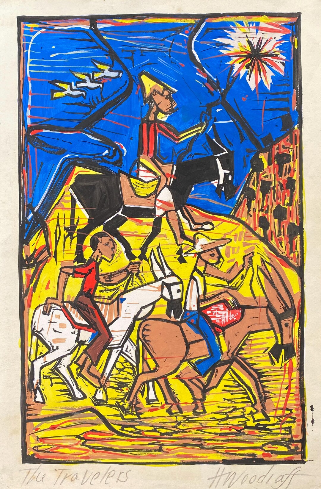 Hale Woodruff Drawing on Paper - Etsy