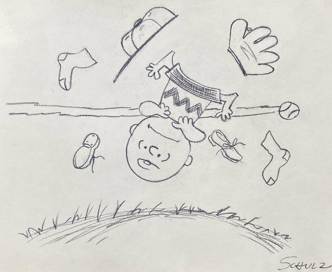 Charles Schulz Drawing on Paper - Etsy