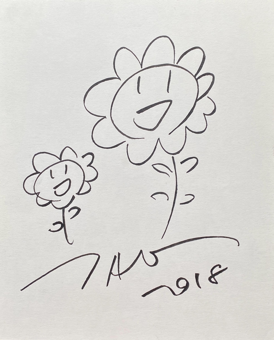 Takashi Murakami Drawing on Paper - Etsy