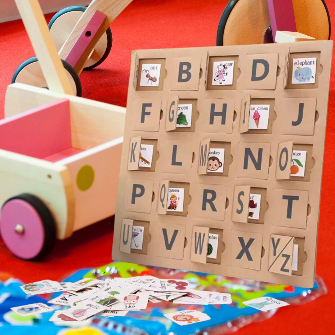 Alphabet Flashcards Matching Game,140 Word Cards Educational Toy ...