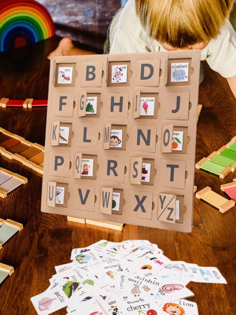 Alphabet Flashcards Matching Game,140 Word Cards Educational Toy ...