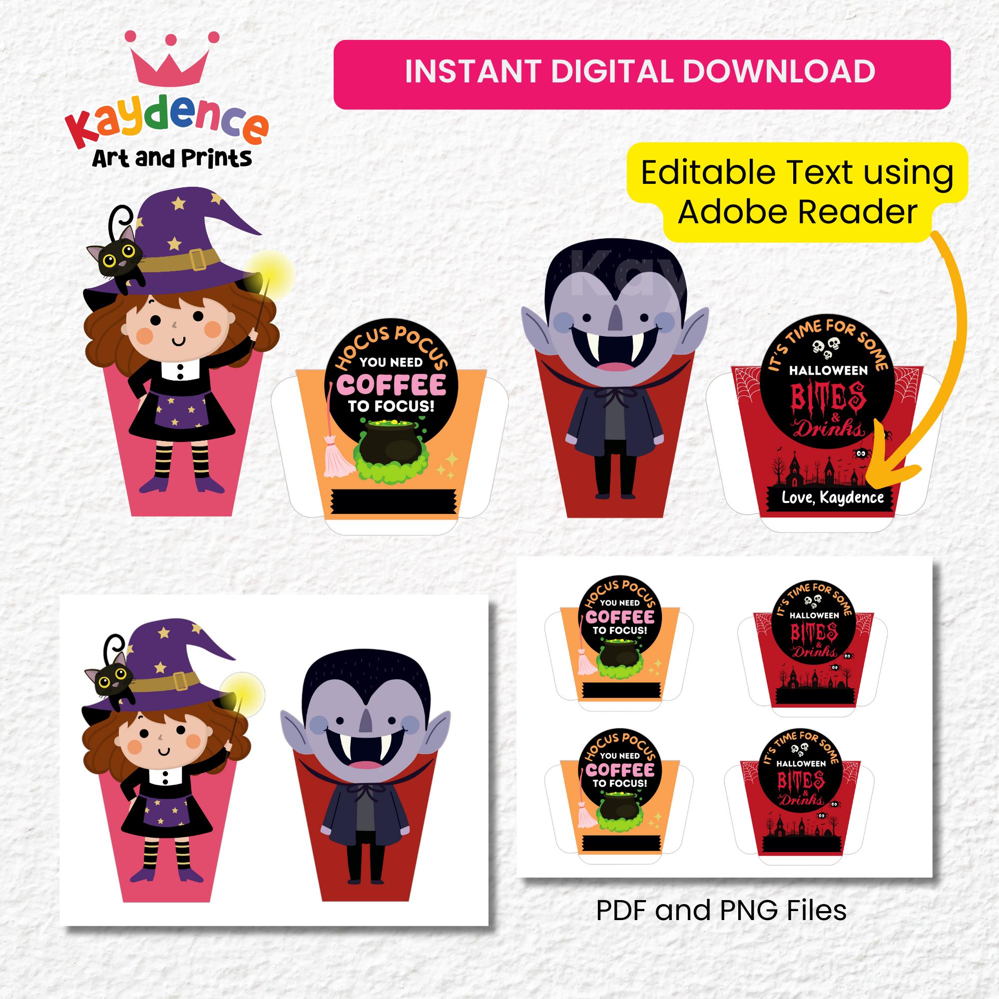 Halloween Gift Card Holder Printable Gift Card Teacher & Employee Gift ...