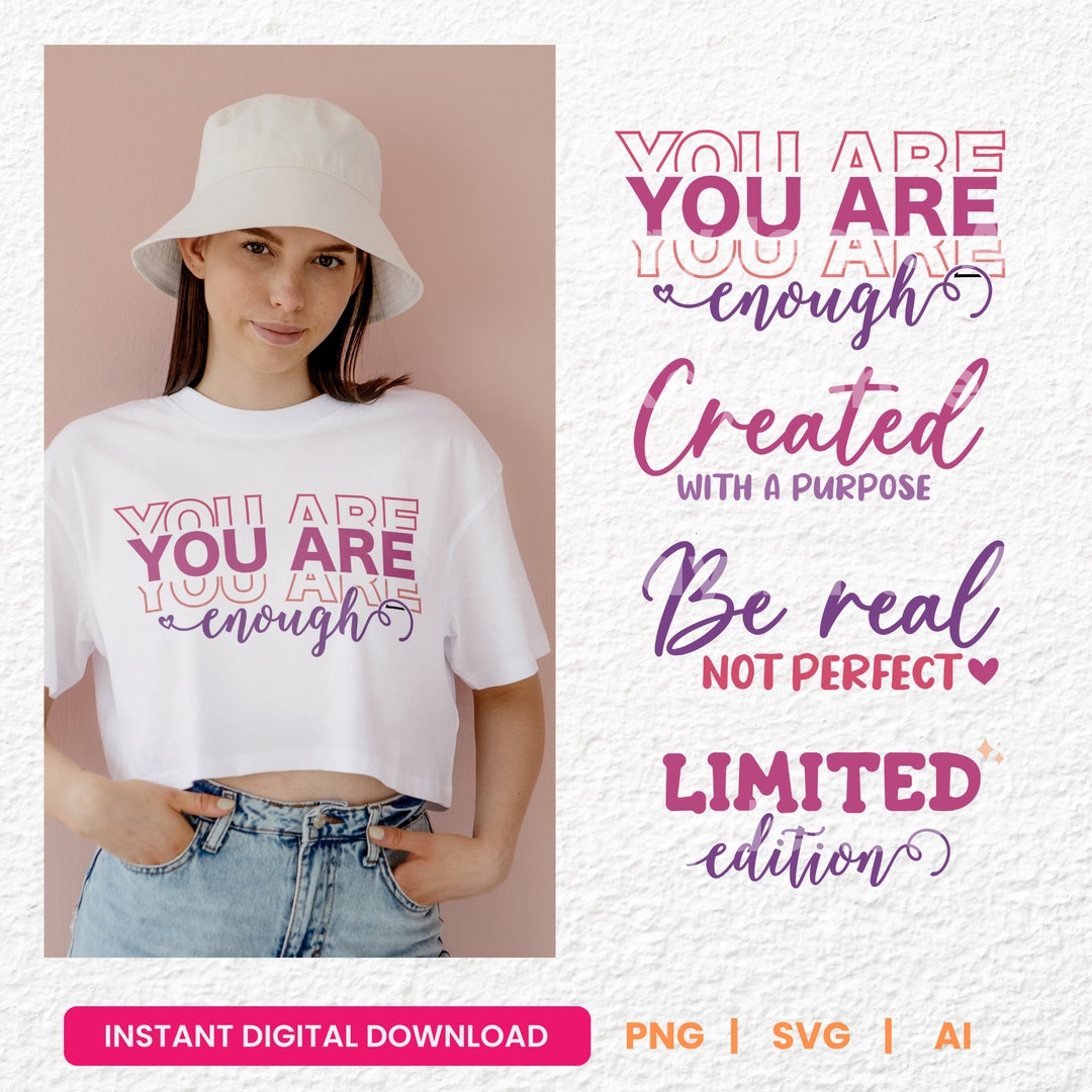 You Are Enough Svg, Positive Quote Svg, Motivational Svg, Self Love Svg ...