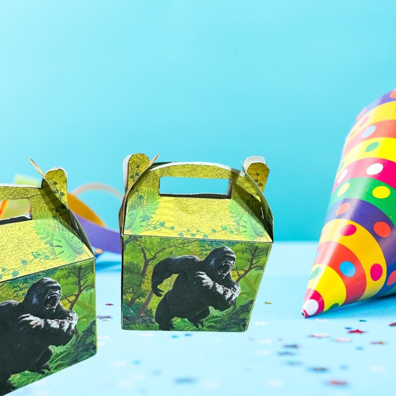 King Kong Lunch Box Template | Printable Party Favor Box | Digital ...