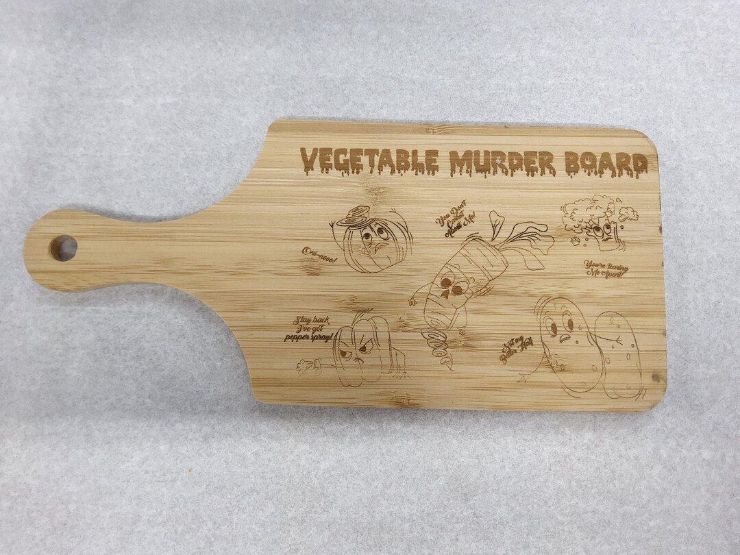 Vegetable Murder Cutting Board - Etsy