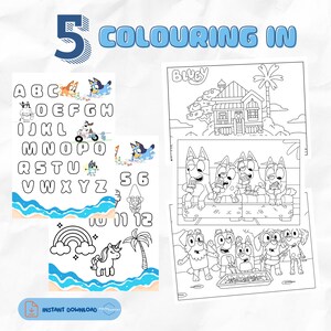 Bluey Kids Activity Sheets, Print at Home, Family Games *word Search ...