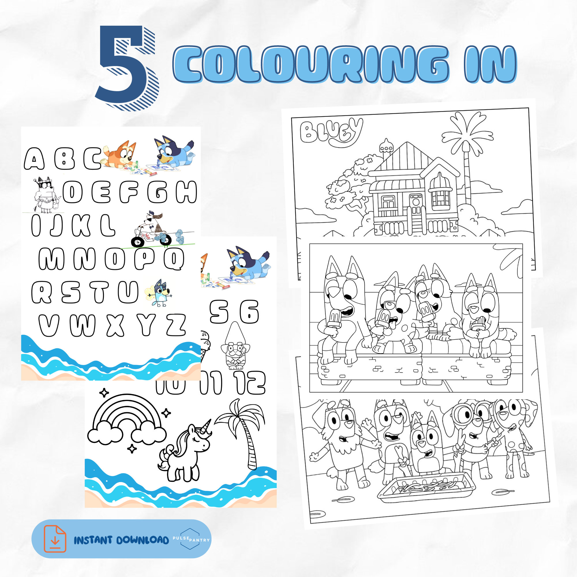 Bluey Kids Activity Sheets, Print at Home, Family Games *word Search ...