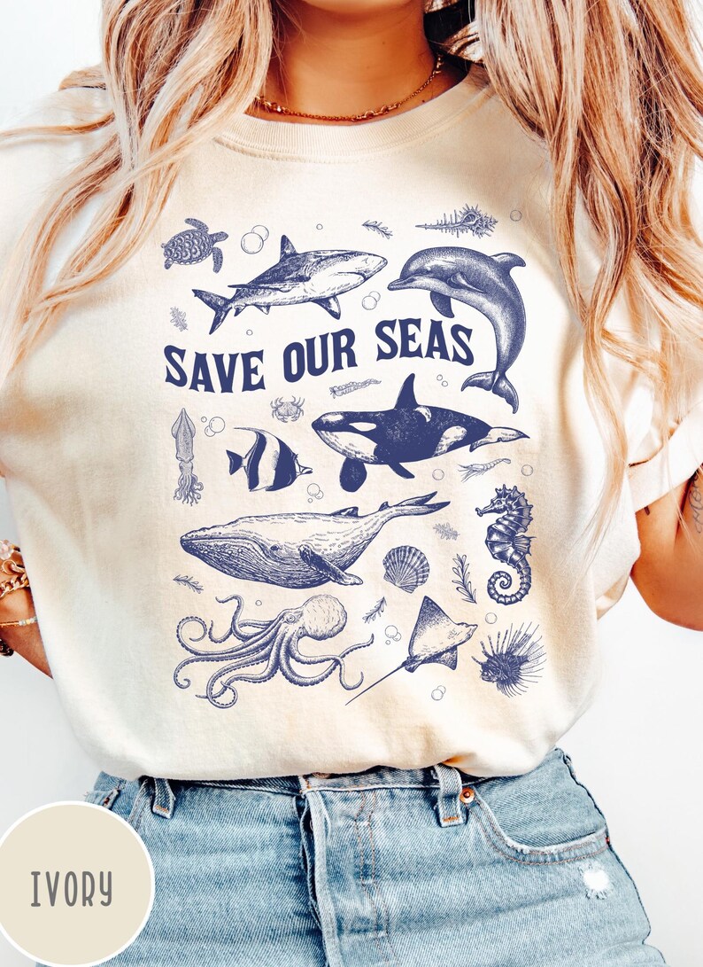 Save Our Seas Ocean Animals Hand Drawn, Watercolor Ocean Animals Png ...