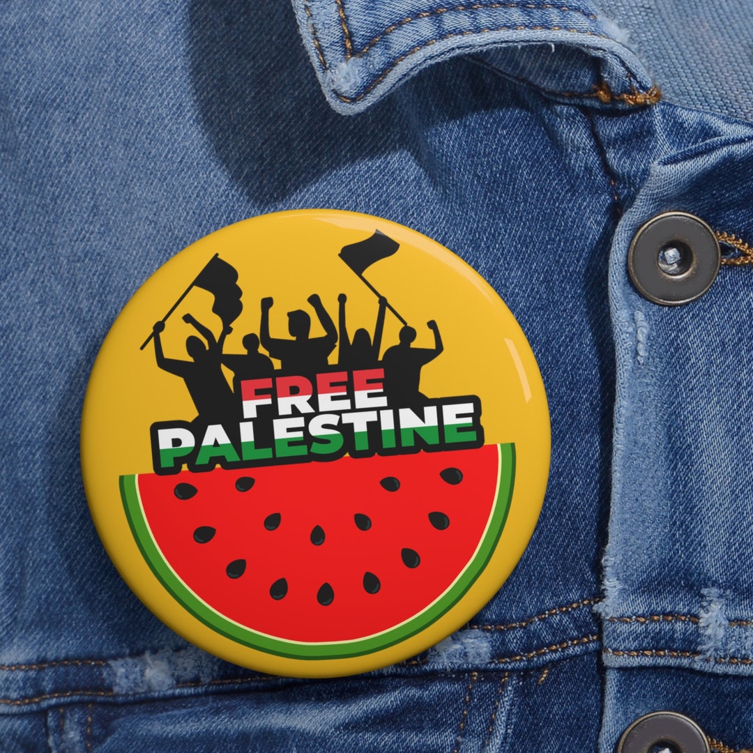 Free Palestine Pin Button , Free Palestine Badge , Solidarity Pin ...