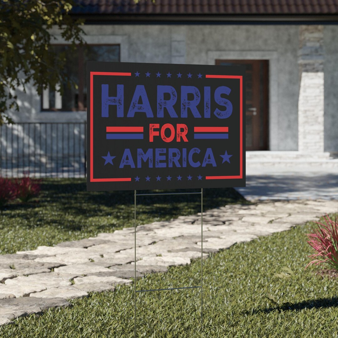 Kamala Harris for America Yard Sign, Kamala and Tim Yard Sign , Harris ...