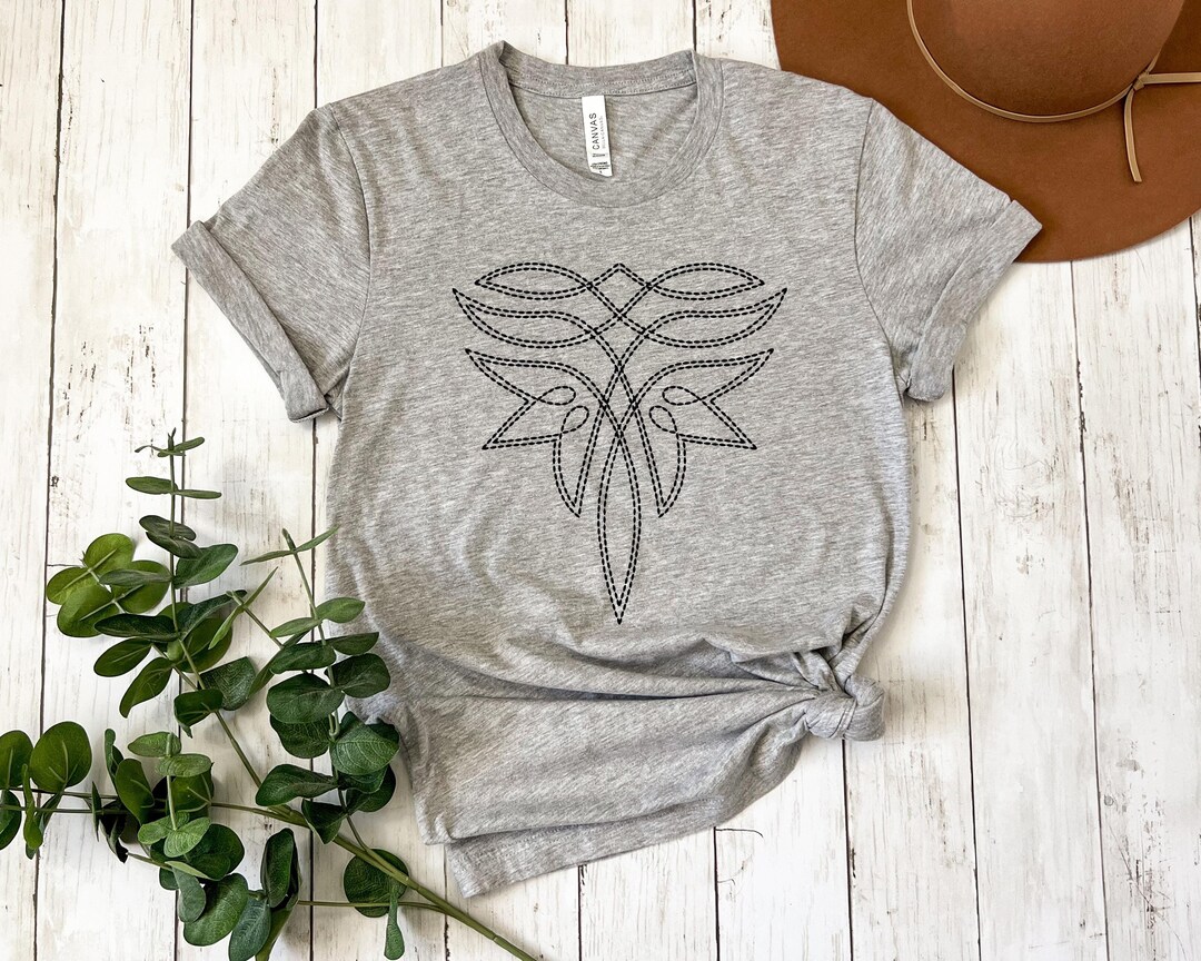 Boot Stitch Tee, Western Tee, Western Boot Stitch Shirt, Boot Stitch ...
