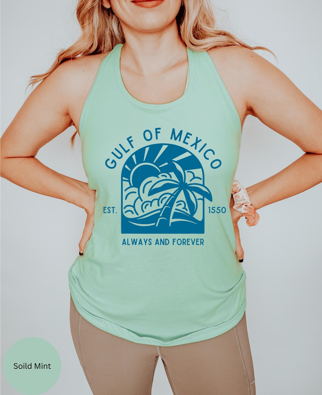 Gulf of Mexico Tank Top, Vintage Coastal Beach Tank,florida Vacation ...
