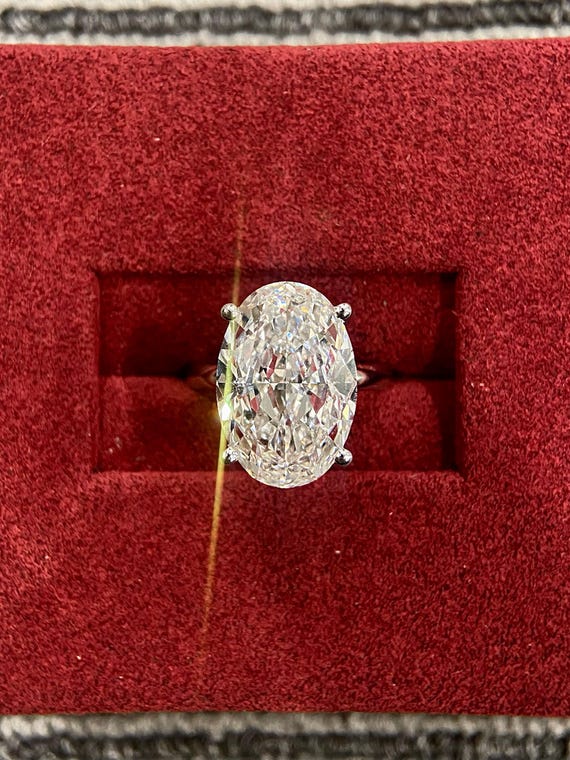 12 carat oval diamond ring store