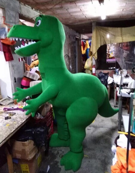 Green Dinosaur Animal Suit Mascot Costumes Party Event Botarga Birthday ...