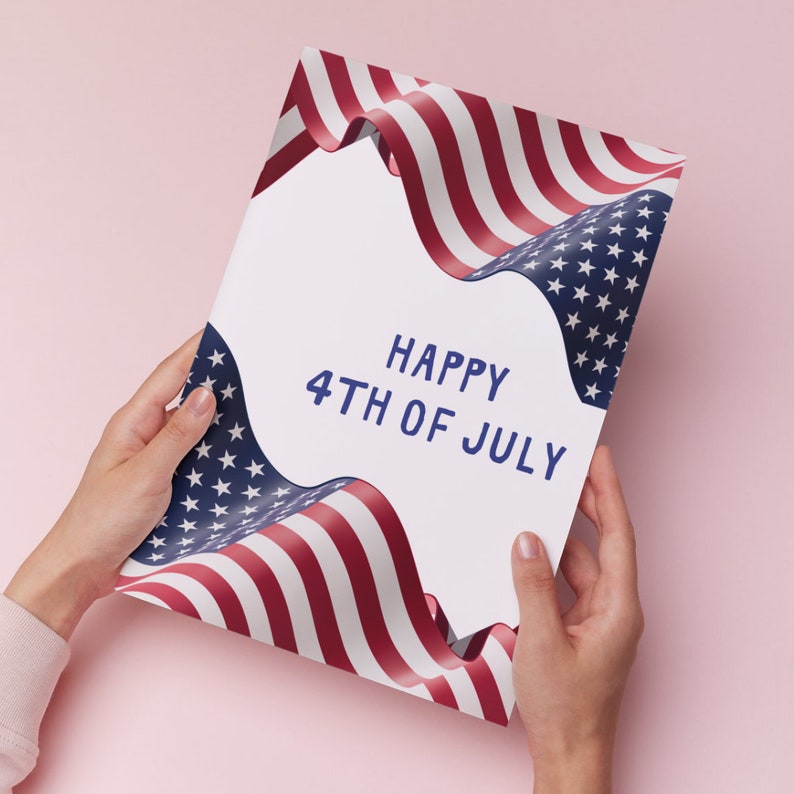 Happy 4th of July Card, Printable Card, Fourth of July, Independence ...