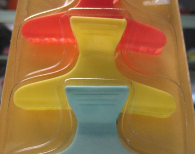 Vintage Plastic Goody Pin up Hair Jaw Clips Retro Neon Colors - Etsy