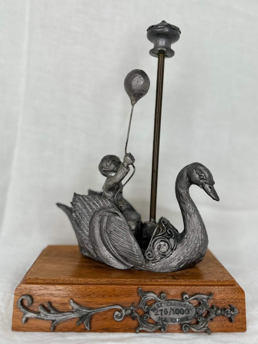 Vintage Michael Ricker Pewter Park Carousel Sculpture. 2761000 - Etsy