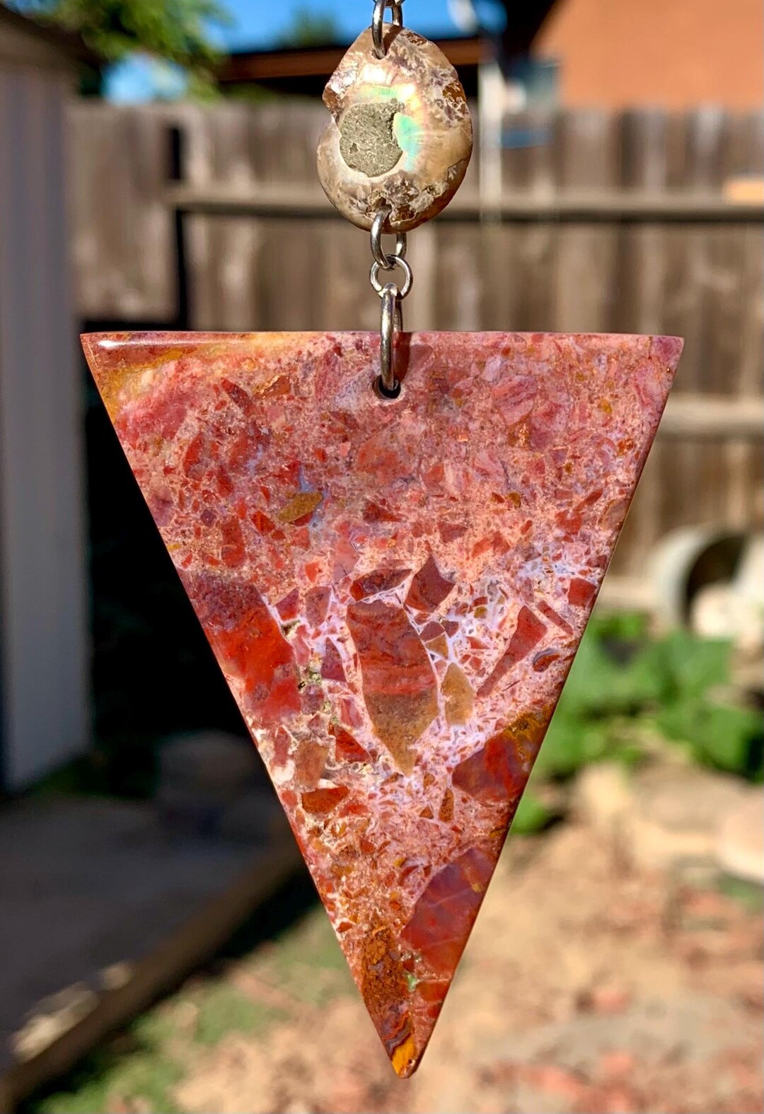 Suncatcher With Natural Stones and Genuine Crystal. Handmade and One-of ...