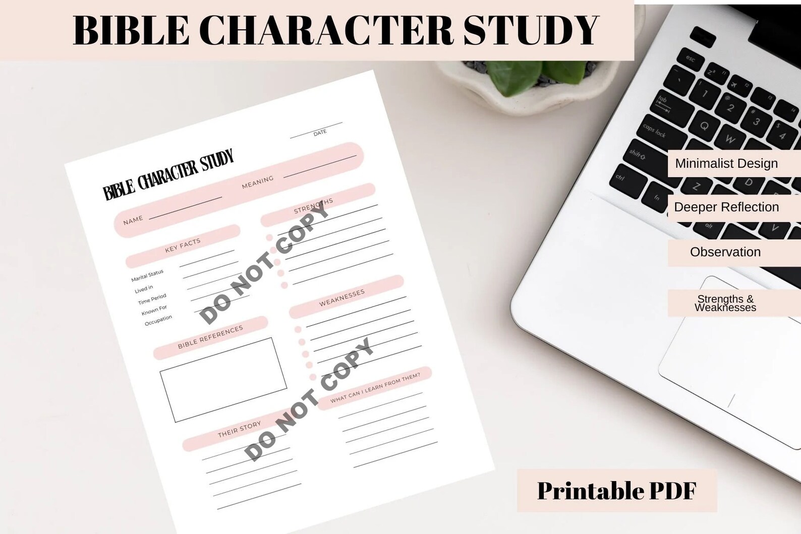 Bible Character Study Printable, Bible Study Printables, Christian ...