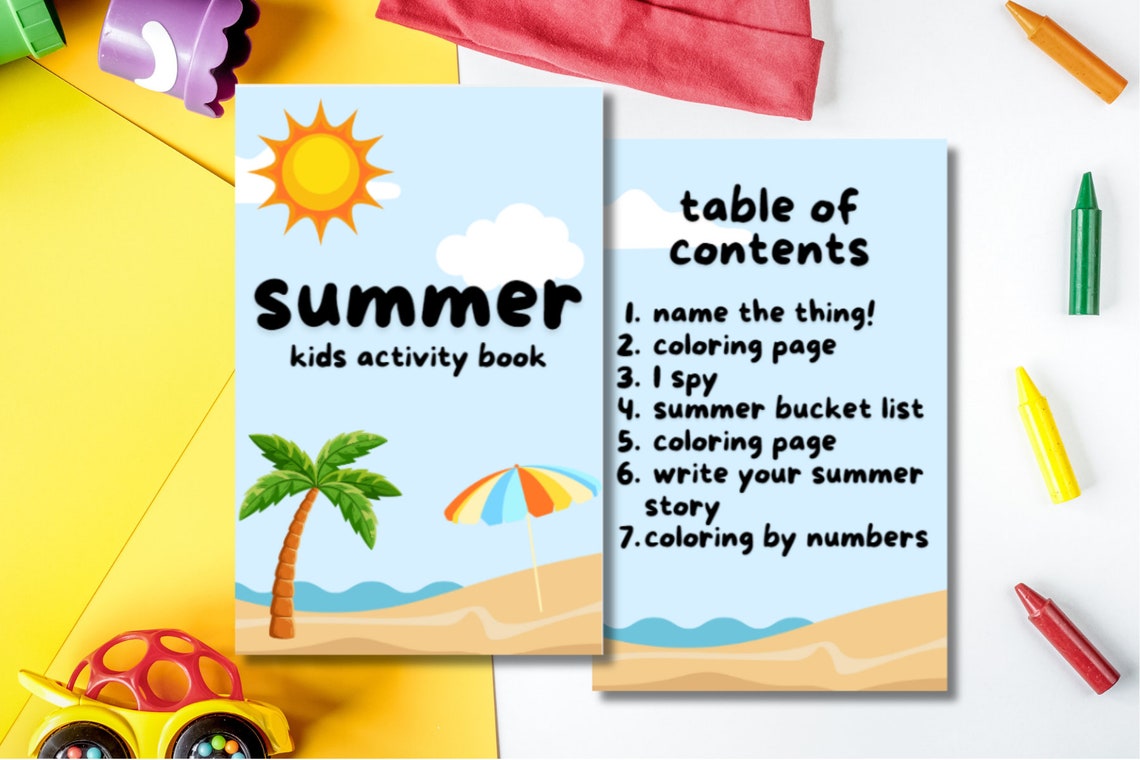 Printable Kids Summer Activity Book - Coloring and Puzzles Fun! - Etsy ...