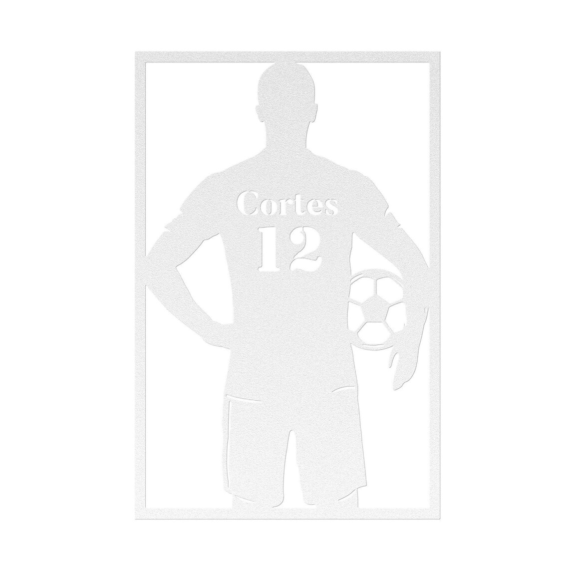 Mens Soccer Metal Wall Art, Personalized Soccer Player Decor, Die Cut ...