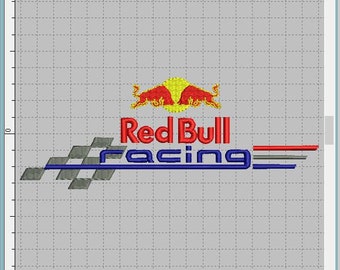 Red Bull F1 Car Embroidery Design - Etsy