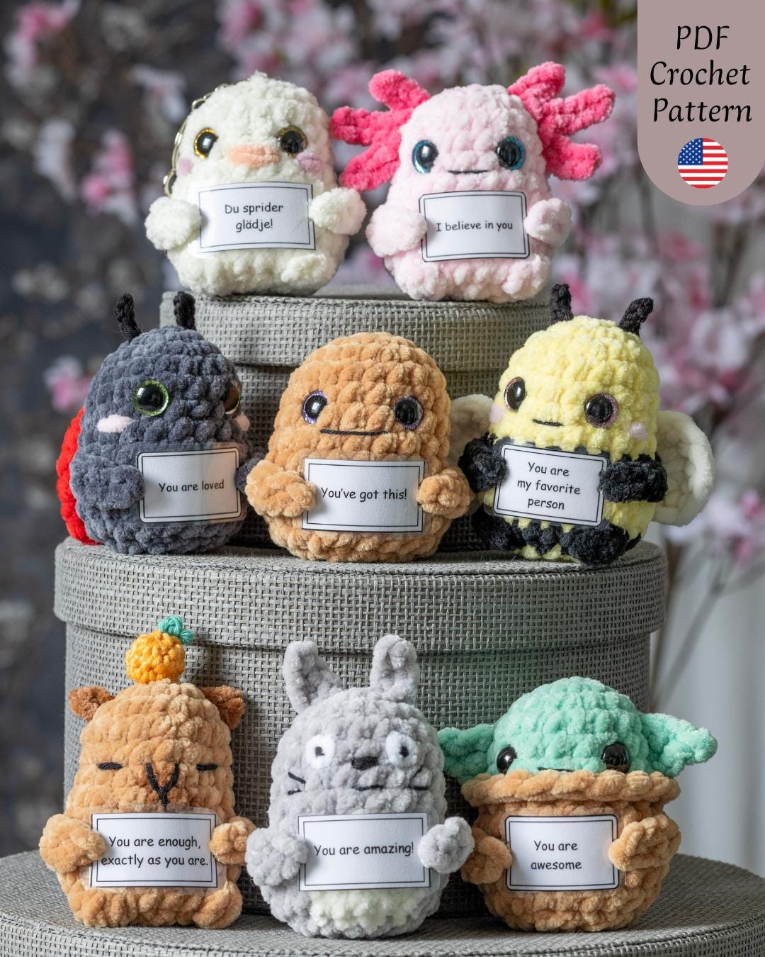 Emotional Support Friends - No-sew Amigurumi Crochet Pattern - Bundle ...