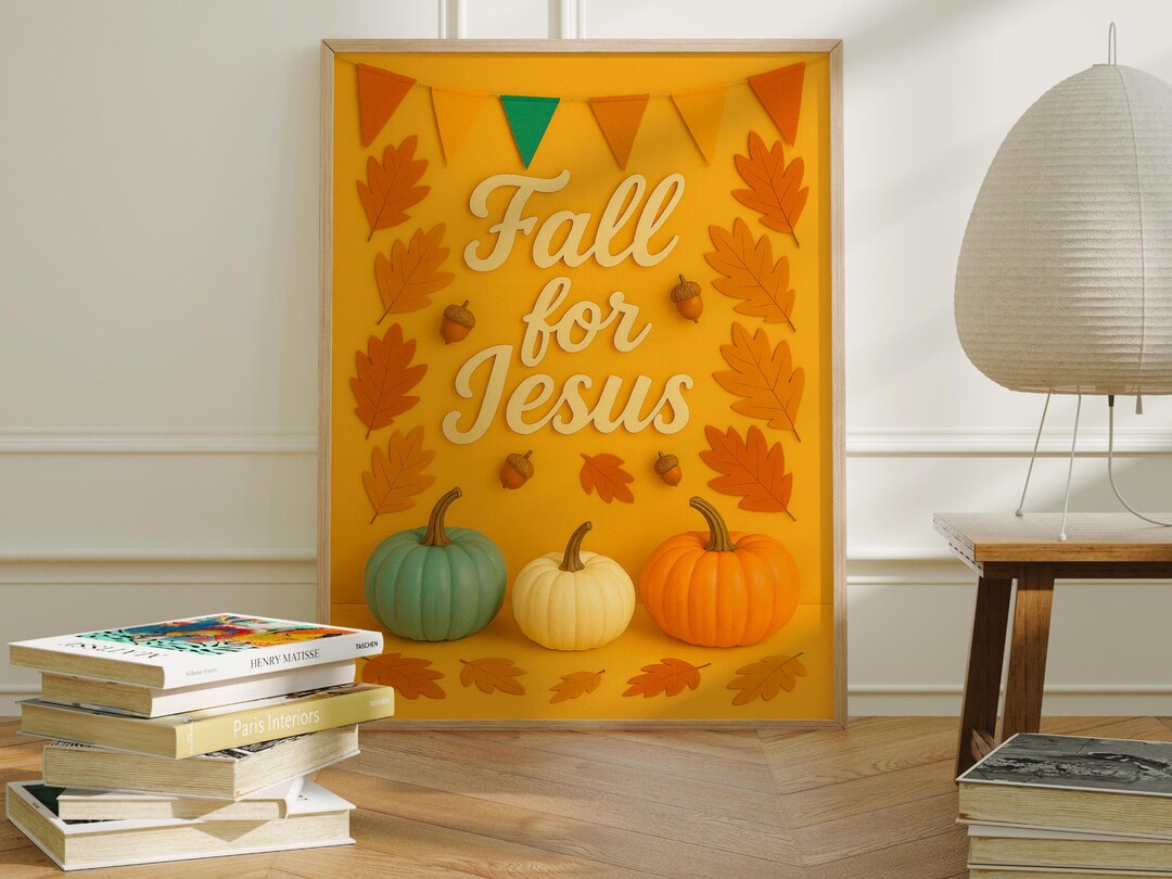 Cheerful Fall for Jesus Printable | Pumpkin Patch Autumn Wall Art ...
